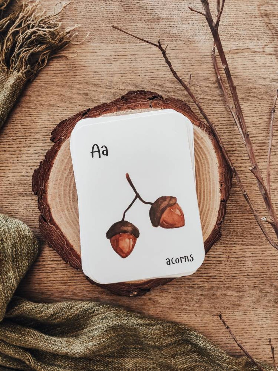 Forest Alphabet Flashcards Digital Download Woodland - Etsy