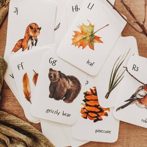 Forest Alphabet Flashcards | Digital Download, Woodland, Watercolor ...