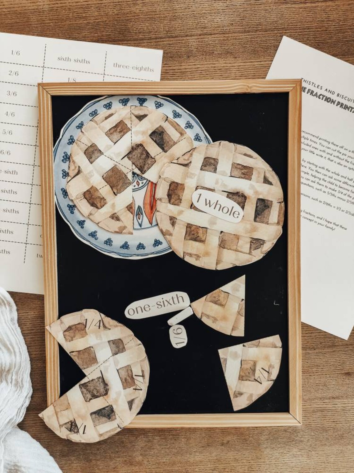 Pie Fraction Printables Digital Download Math Supplies | Etsy