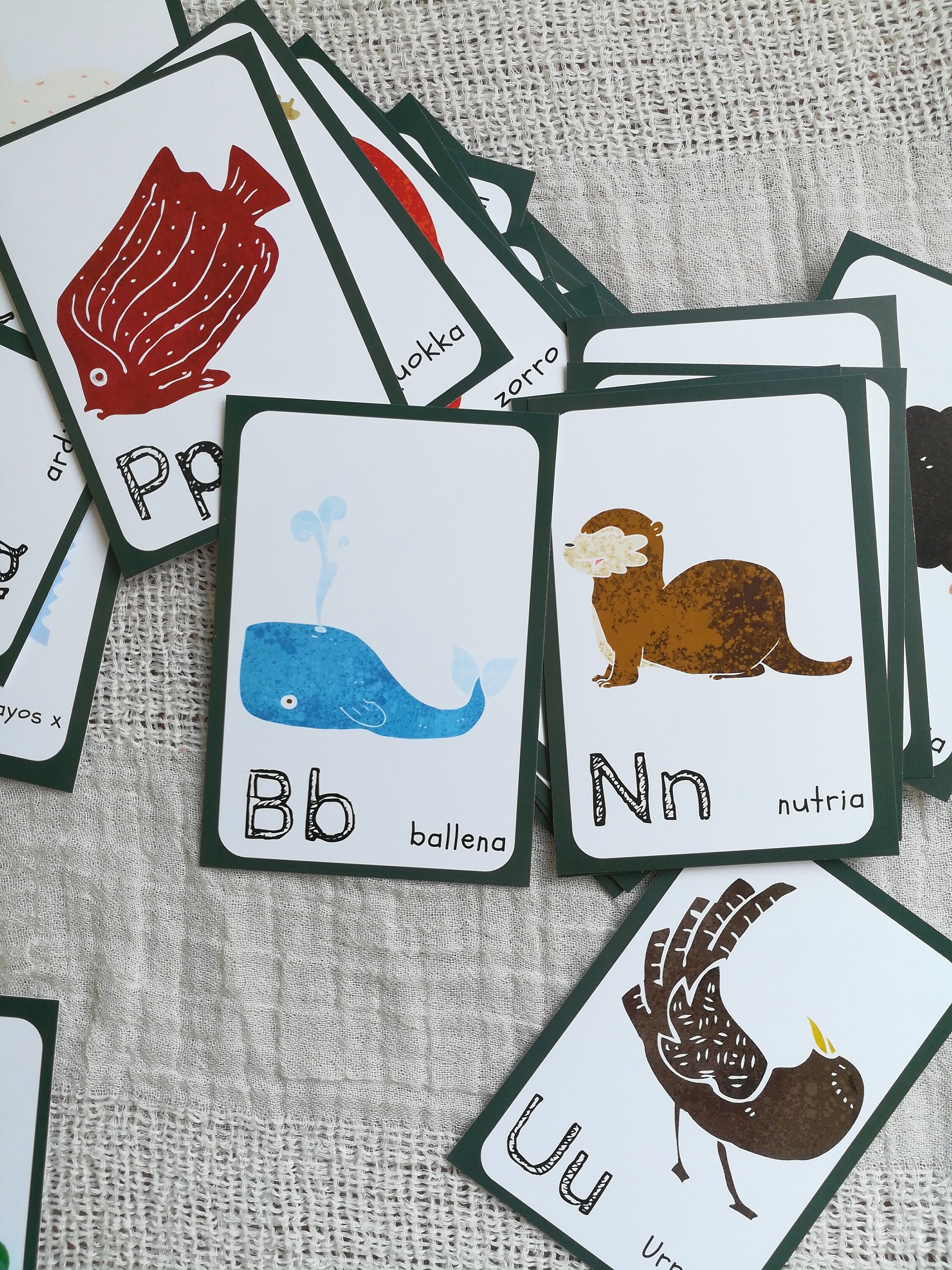 Spanish Animal Alphabet Digital Download Flashcards - Etsy