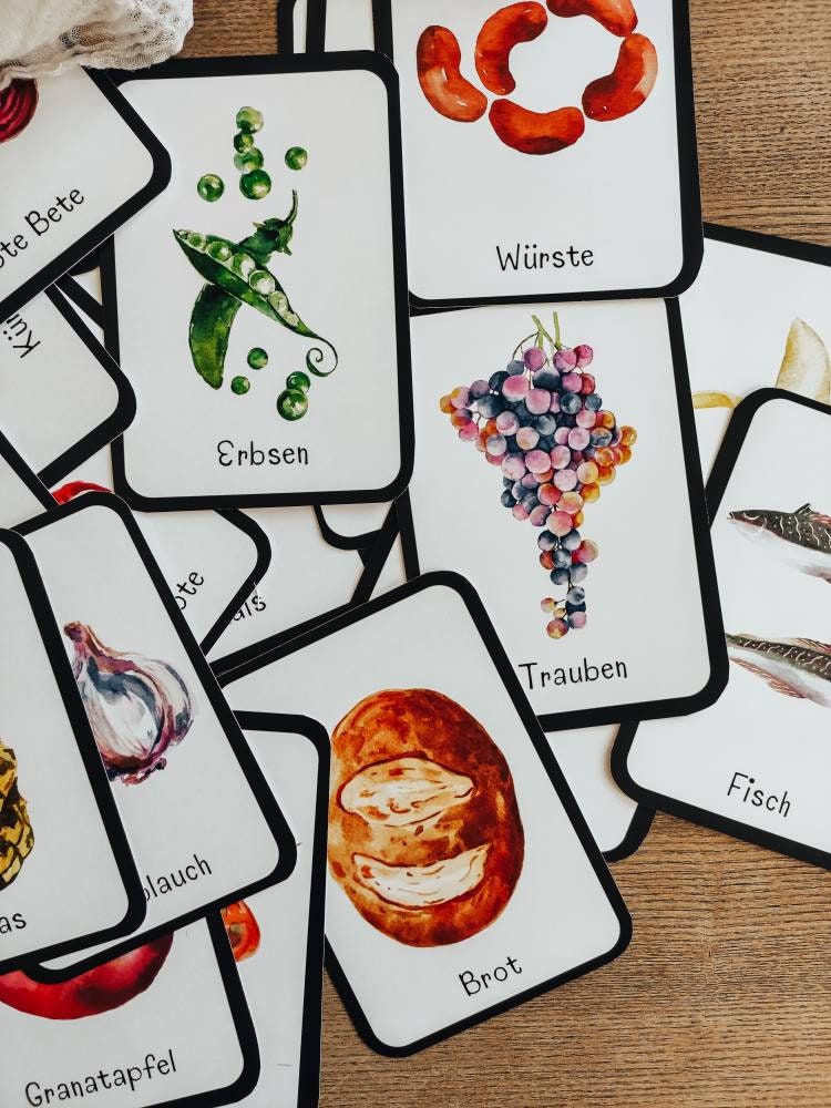 German Food Flashcards Digital Download Language Learning - Etsy