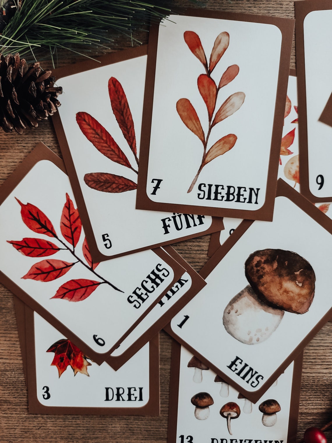 German Numbers Flashcards 1-20 | Etsy