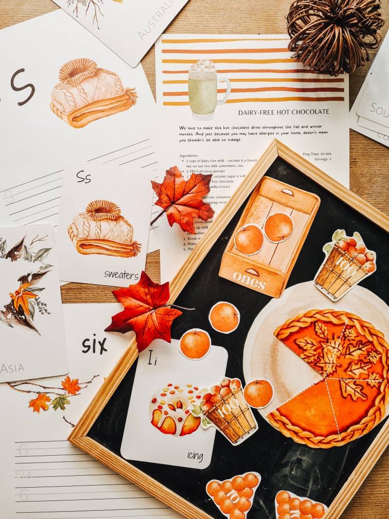 Into Autumn Fall Themed Bundle for Early Learners Digital | Etsy