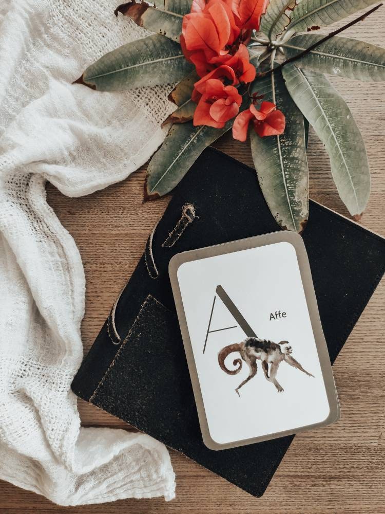 German Animal Alphabet Flashcards Digital Download | Etsy