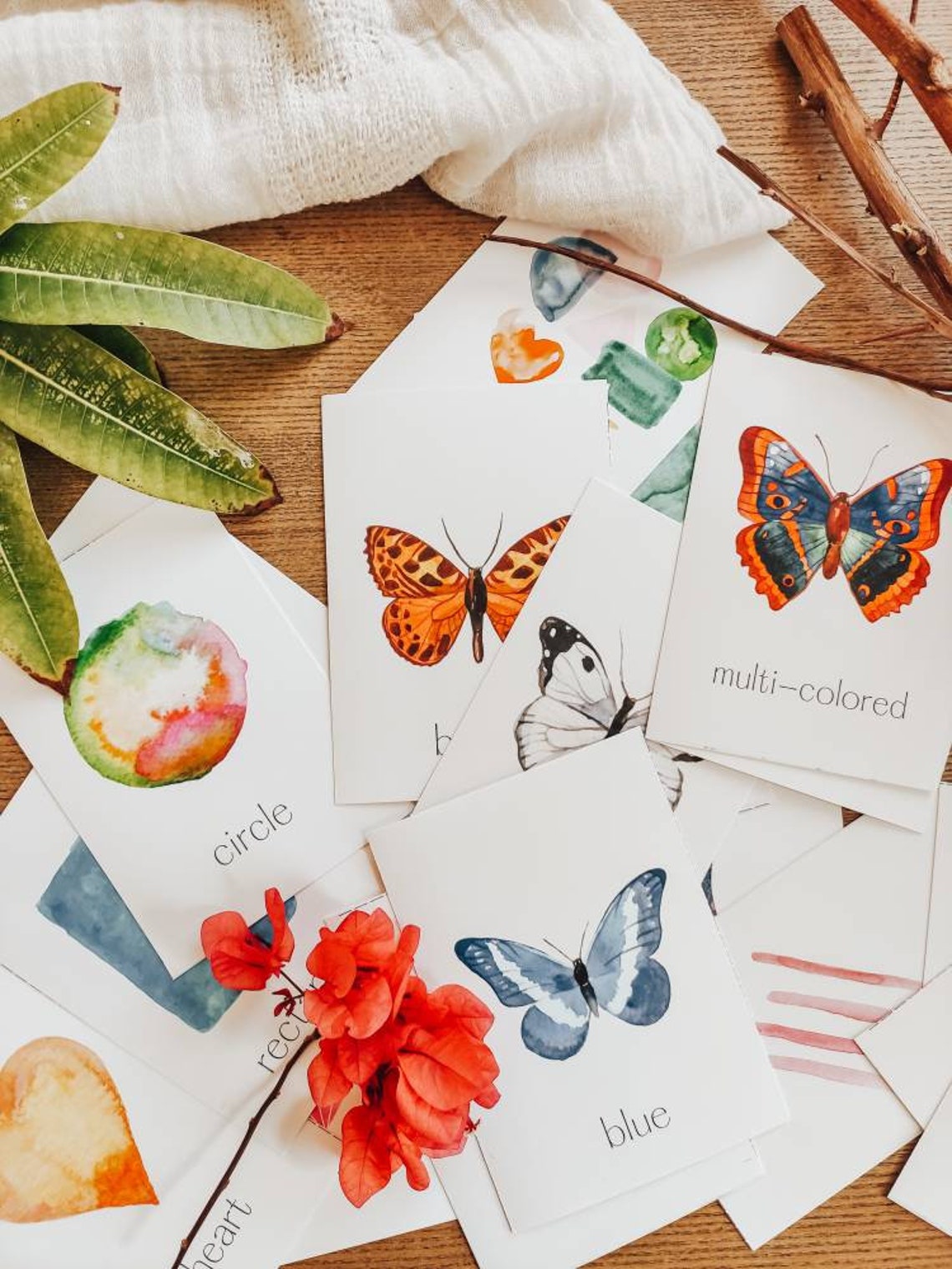 Colors and Shapes Flashcards Digital Download Montessori | Etsy