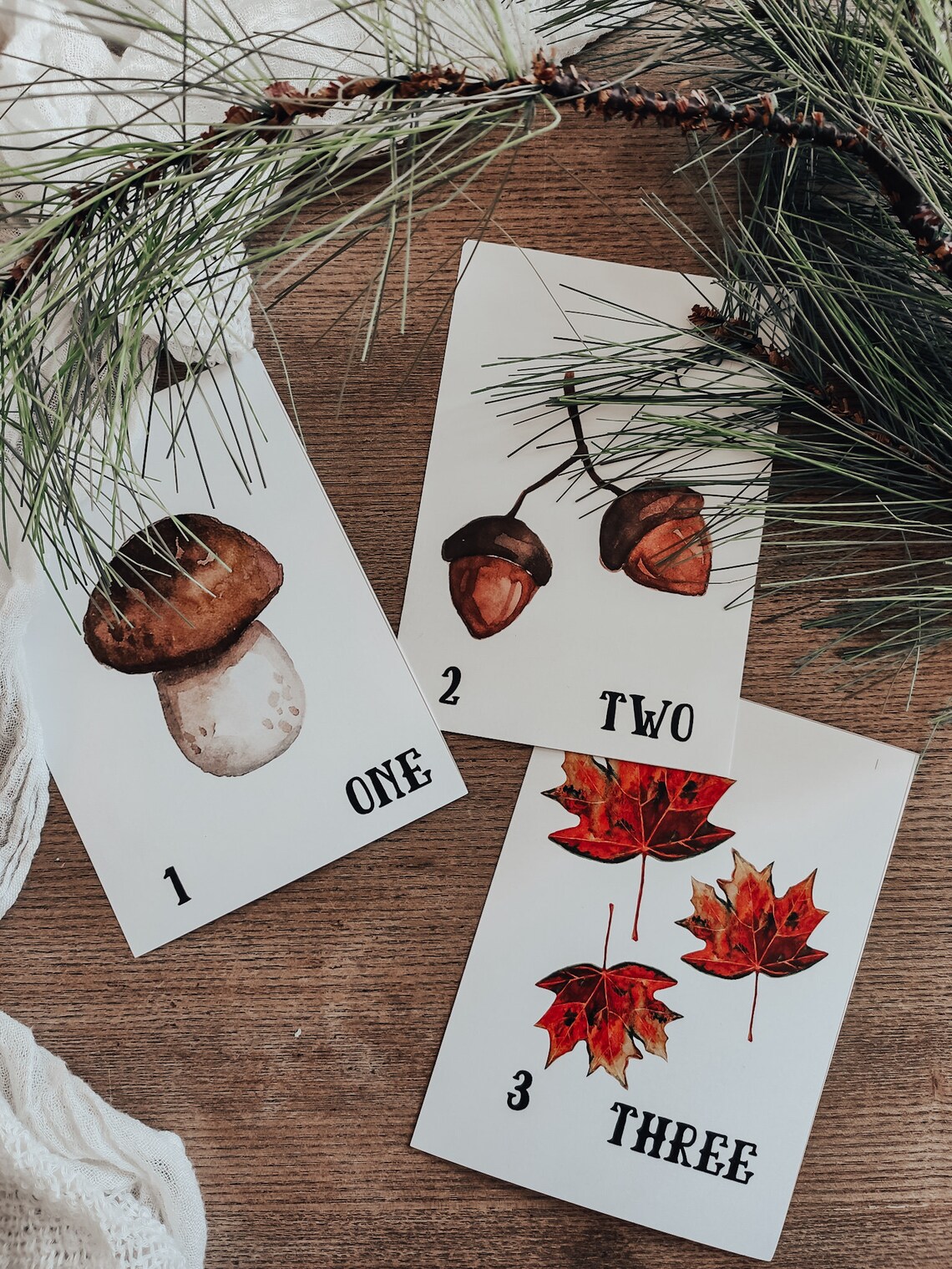 Forest Number Flashcards Digital Download Nature - Etsy