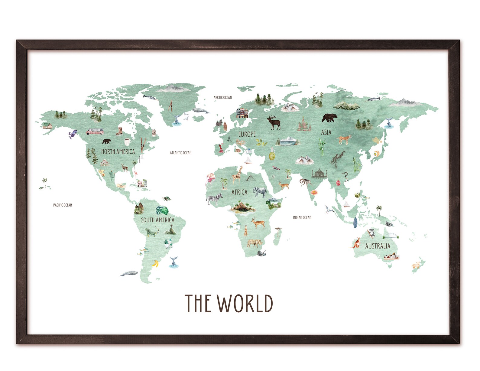 World Map Printable Digital Download Atlas English | Etsy