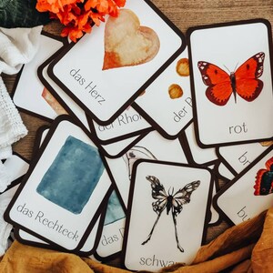 German Colors and Shapes Watercolor Flashcards | Digital Download ...