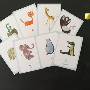 Arabic Alphabet Flashcards - Digital Print + Flashcards, Arabic ...