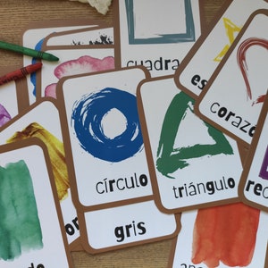 Spanish Colors and Shapes Flashcards | Digital Download, Language ...
