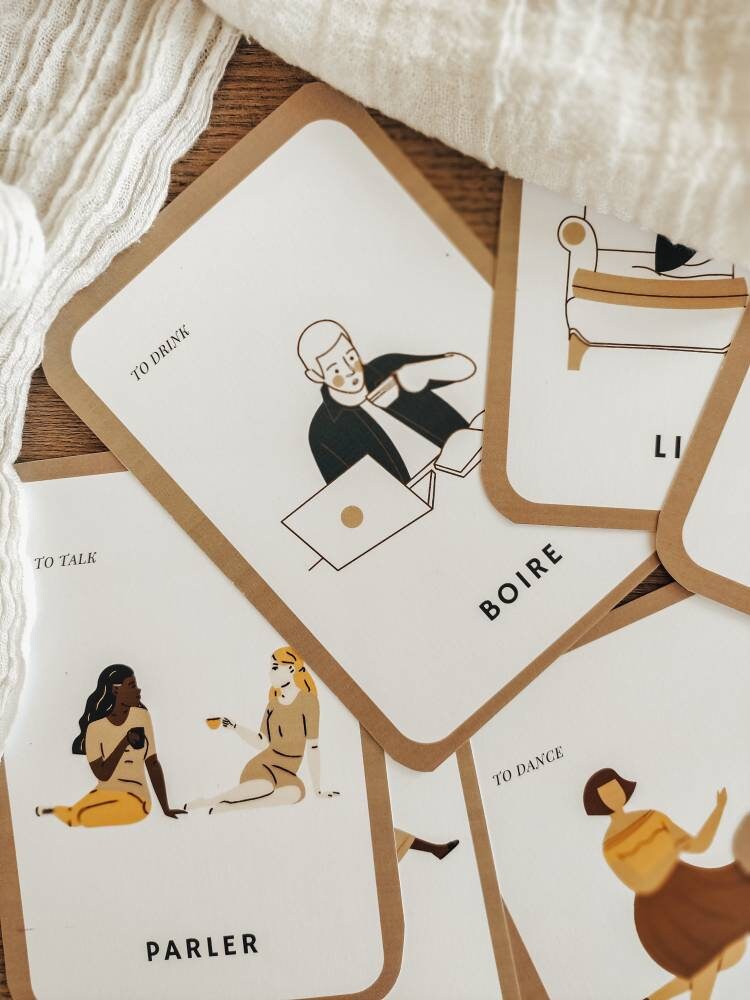 French Verbs Digital Download Flashcards Vocabulary | Etsy