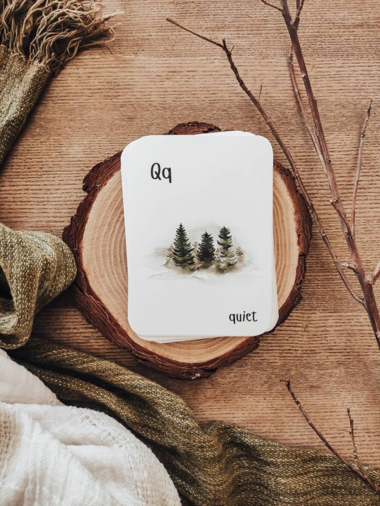 Forest Alphabet Flashcards Digital Download Woodland - Etsy