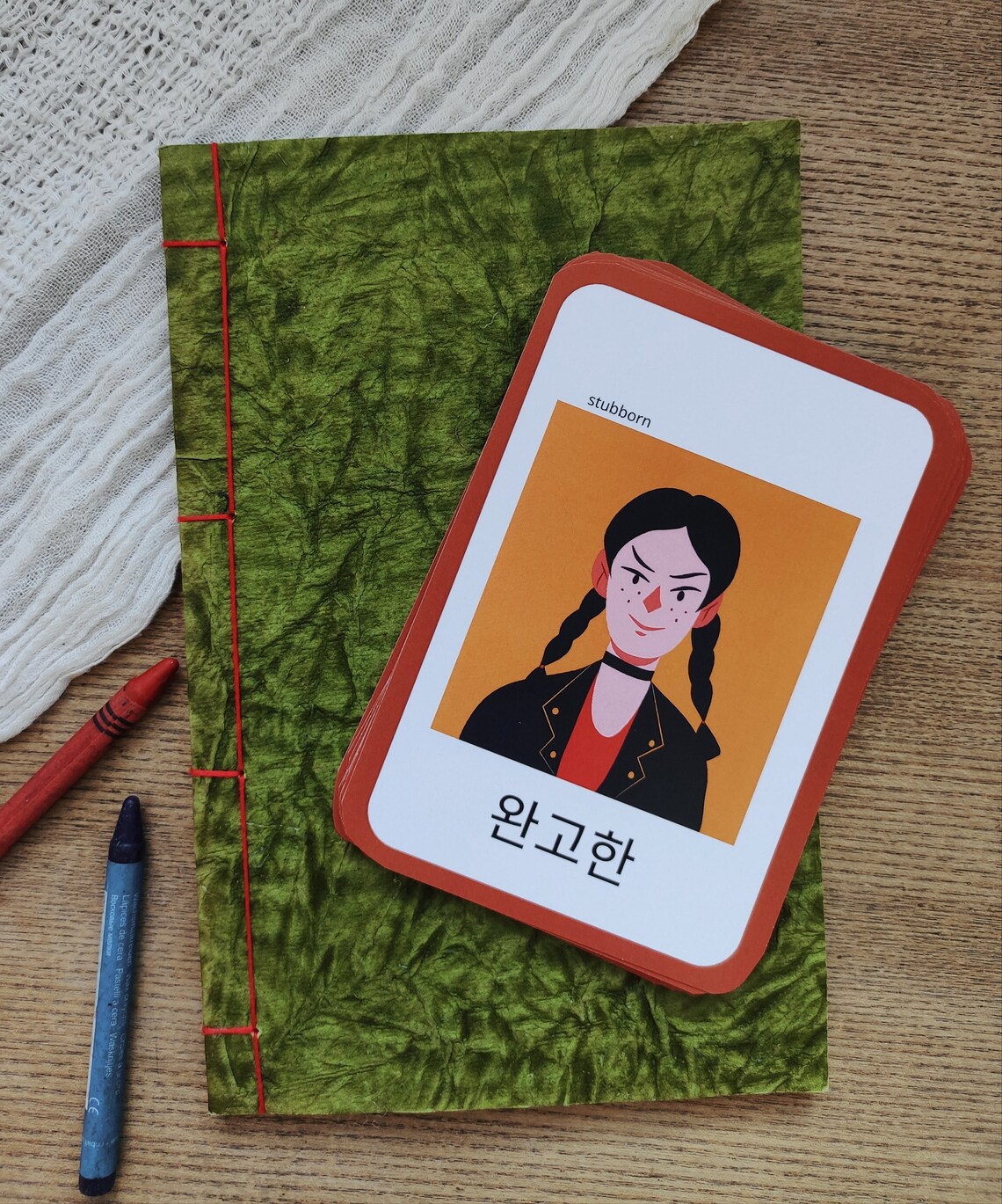 Korean Emotions Flashcards Digital Download Vocabulary | Etsy