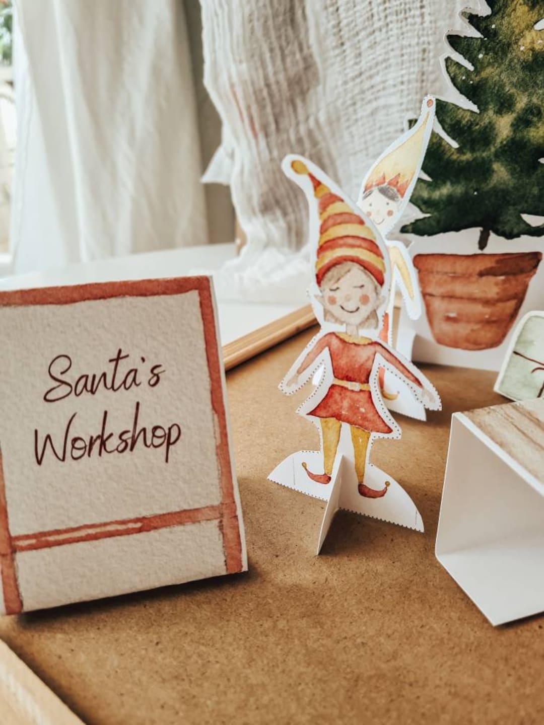 Santa's Workshop - Printable Play Scene | Digital Download - Etsy