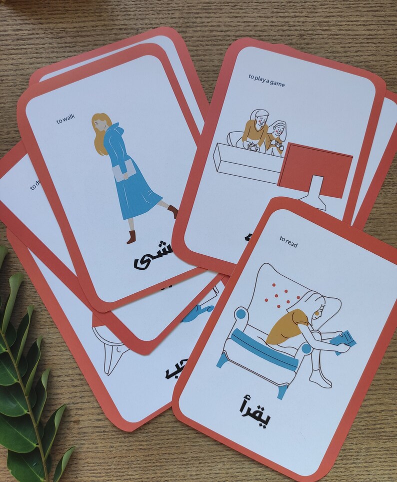 Arabic Verb Flashcards Digital Download Printable Language - Etsy