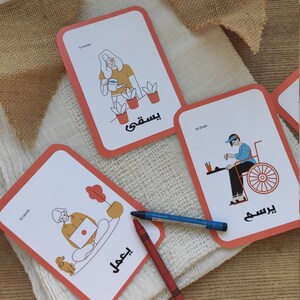 Arabic Verb Flashcards | Digital Download, Printable, Language Learning ...