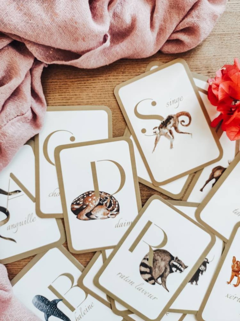 French Alphabet Flashcards Digital Download Montessori - Etsy