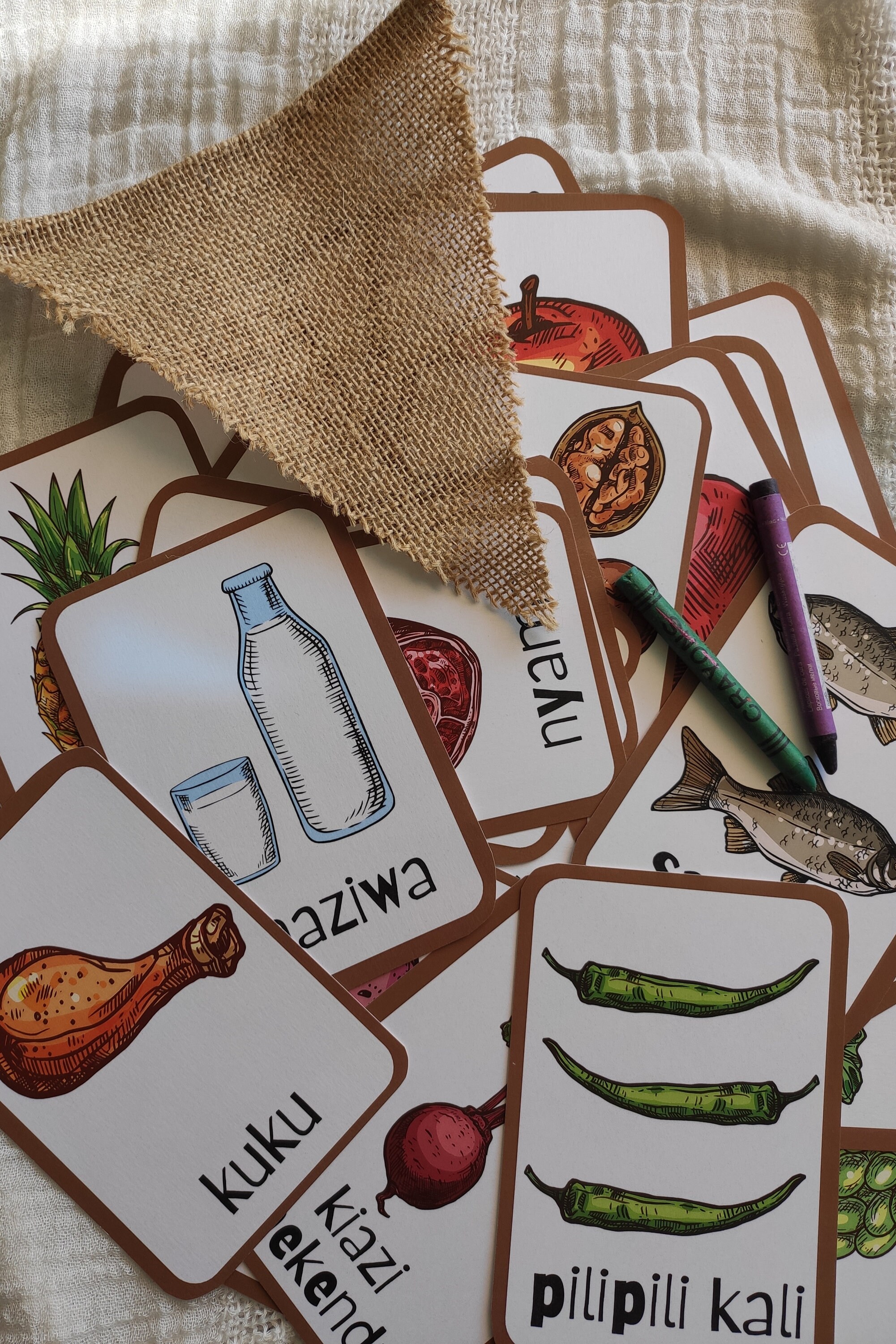 Swahili Food Flashcards Digital Download Fruits - Etsy Australia