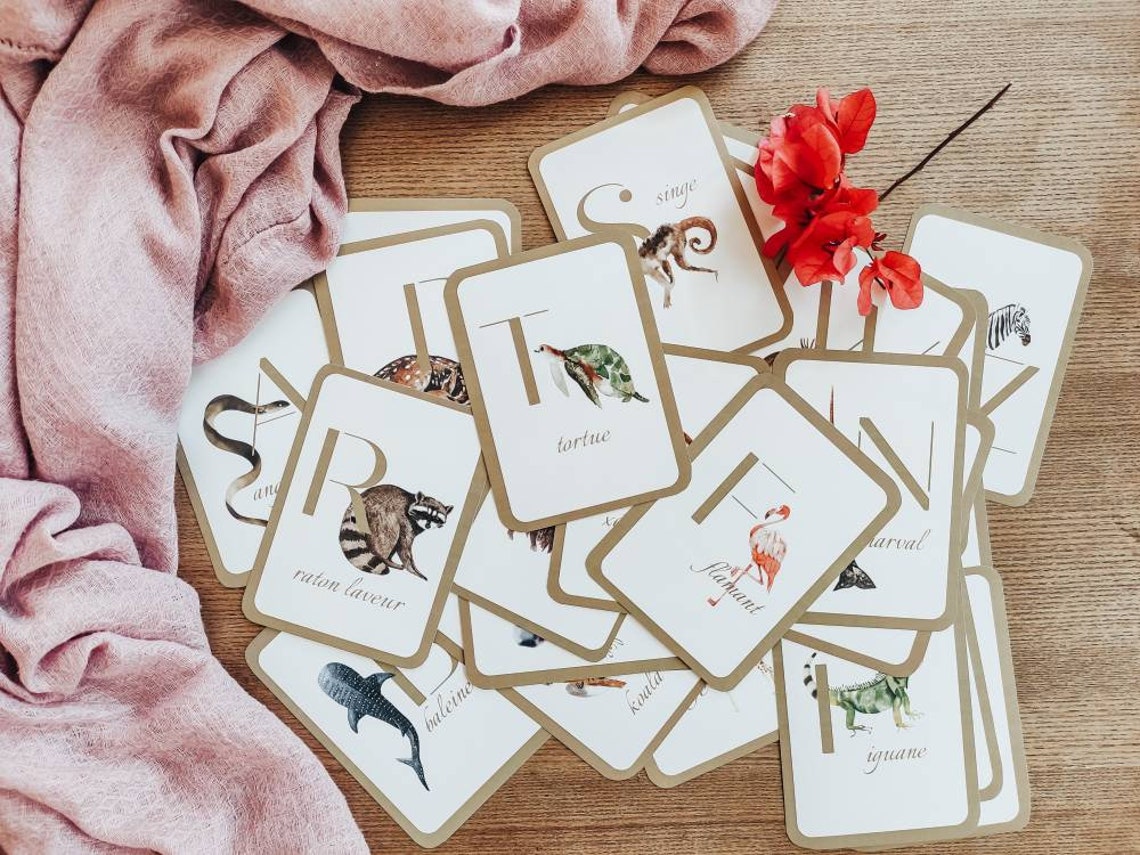 French Alphabet Flashcards Digital Download Montessori | Etsy Canada