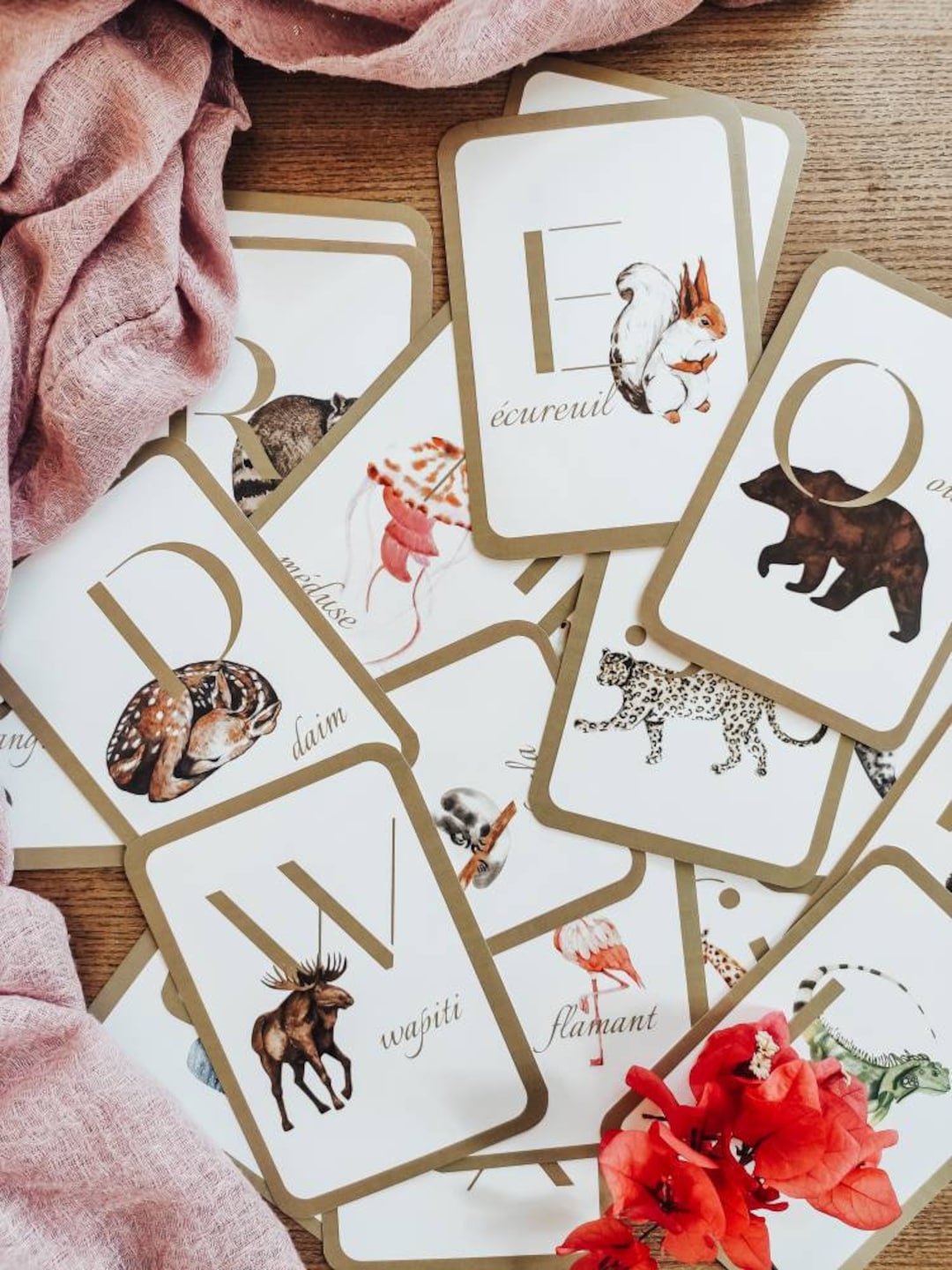 French Alphabet Flashcards | Digital Download, Montessori, Printable ...