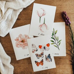 French Numbers | Digital Download, Watercolor, Floral, Garden ...