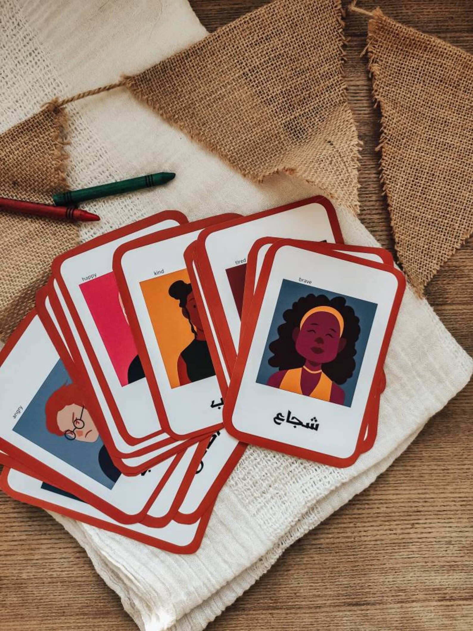 Arabic Emotions Flashcards Digital Download Printable | Etsy