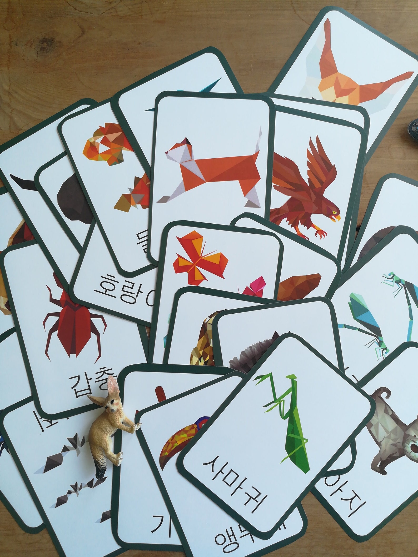 Korean Animal Flashcards - Etsy
