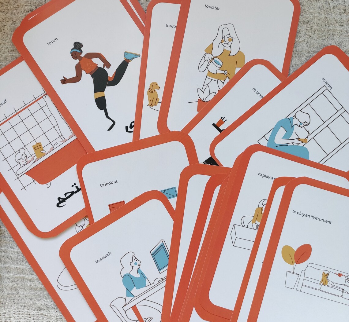 Arabic Verb Flashcards Digital Download Printable Language - Etsy