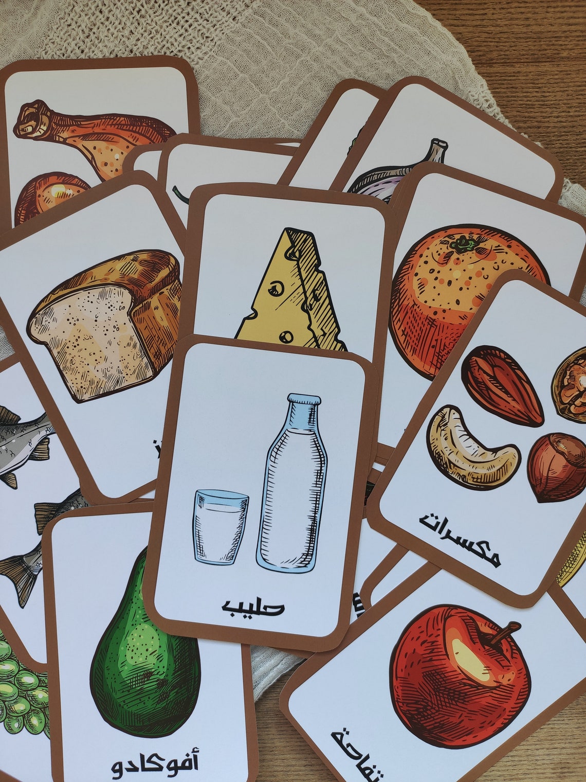 Arabic Food Flashcards Digital Download Printable Language - Etsy