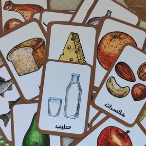 Arabic Food Flashcards | Digital Download, Printable, Language Learning ...