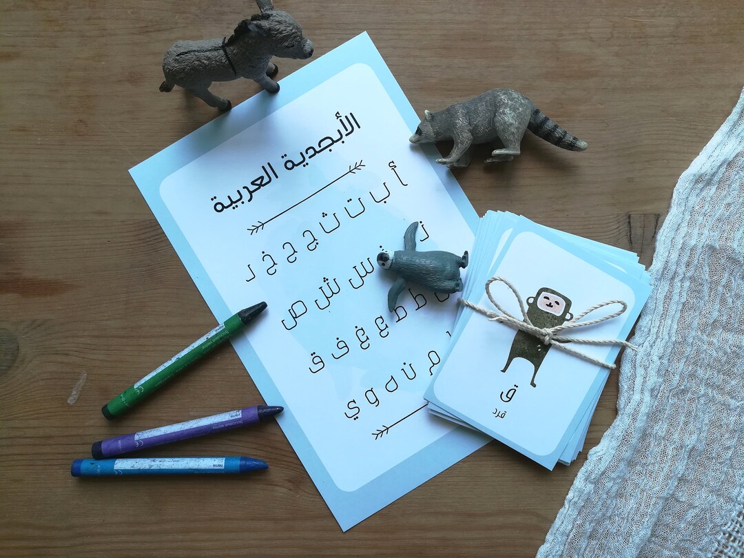 Arabic Alphabet Flashcards - Digital Print + Flashcards, Arabic ...