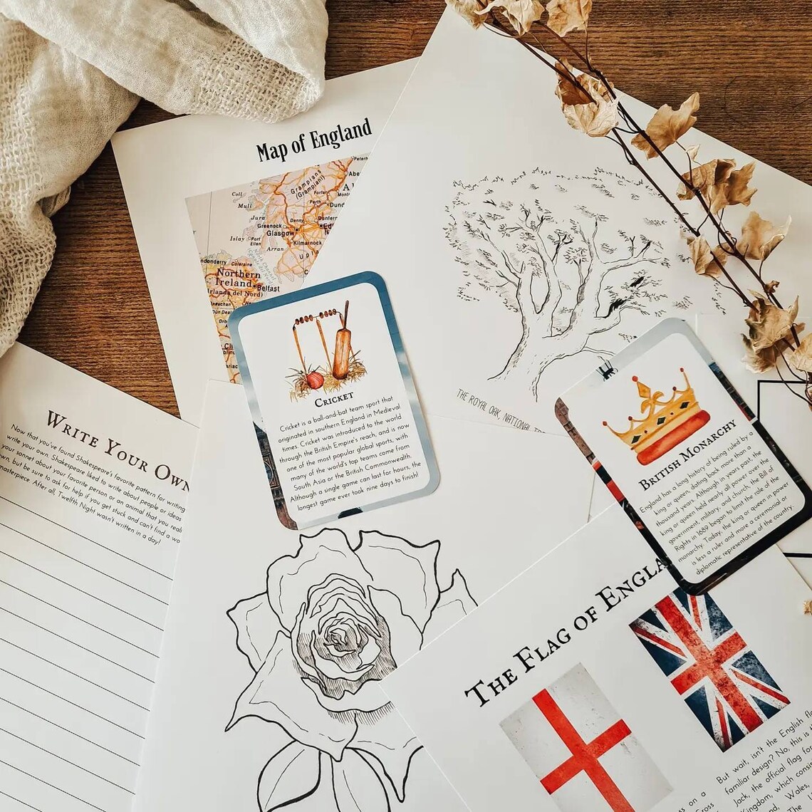 England Study Unit Digital Download | Etsy