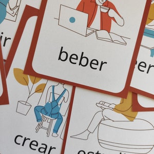 Spanish Verb Flashcards | Digital Download, Flashcards, Language ...