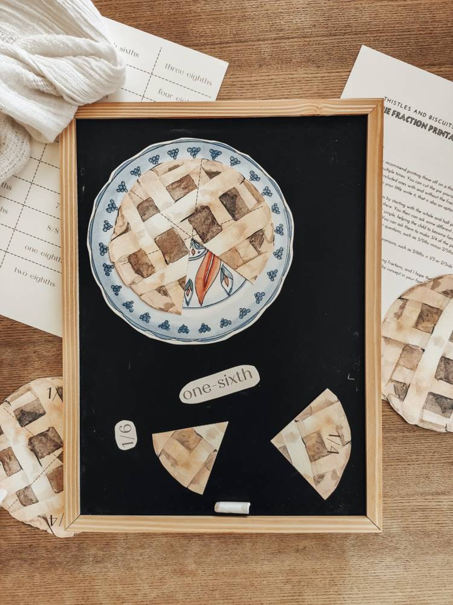 Pie Fraction Printables Digital Download Math Supplies | Etsy