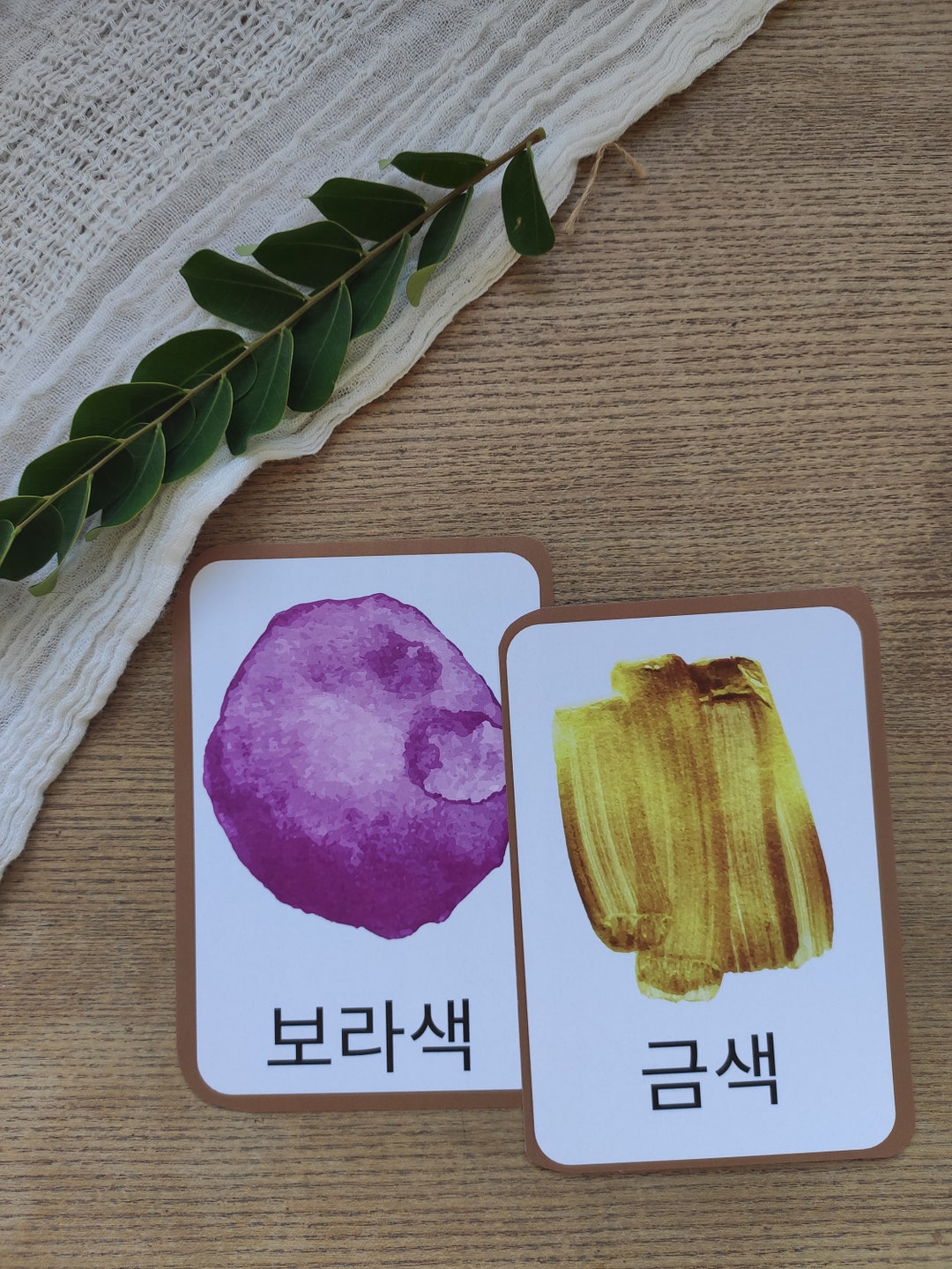 Korean Colors and Shapes Flashcards | Digital Download, Printable ...