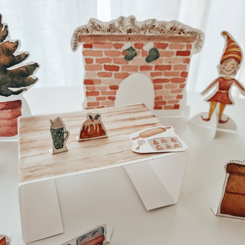 Santa's Workshop - Printable Play Scene | Digital Download - Etsy