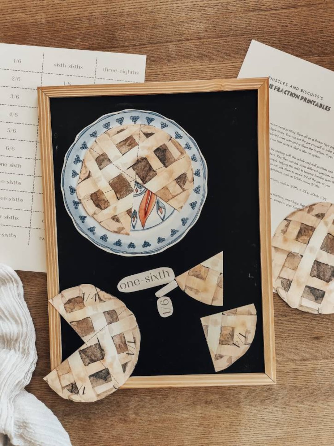 Pie Fraction Printables | Digital Download, Math, Supplies ...