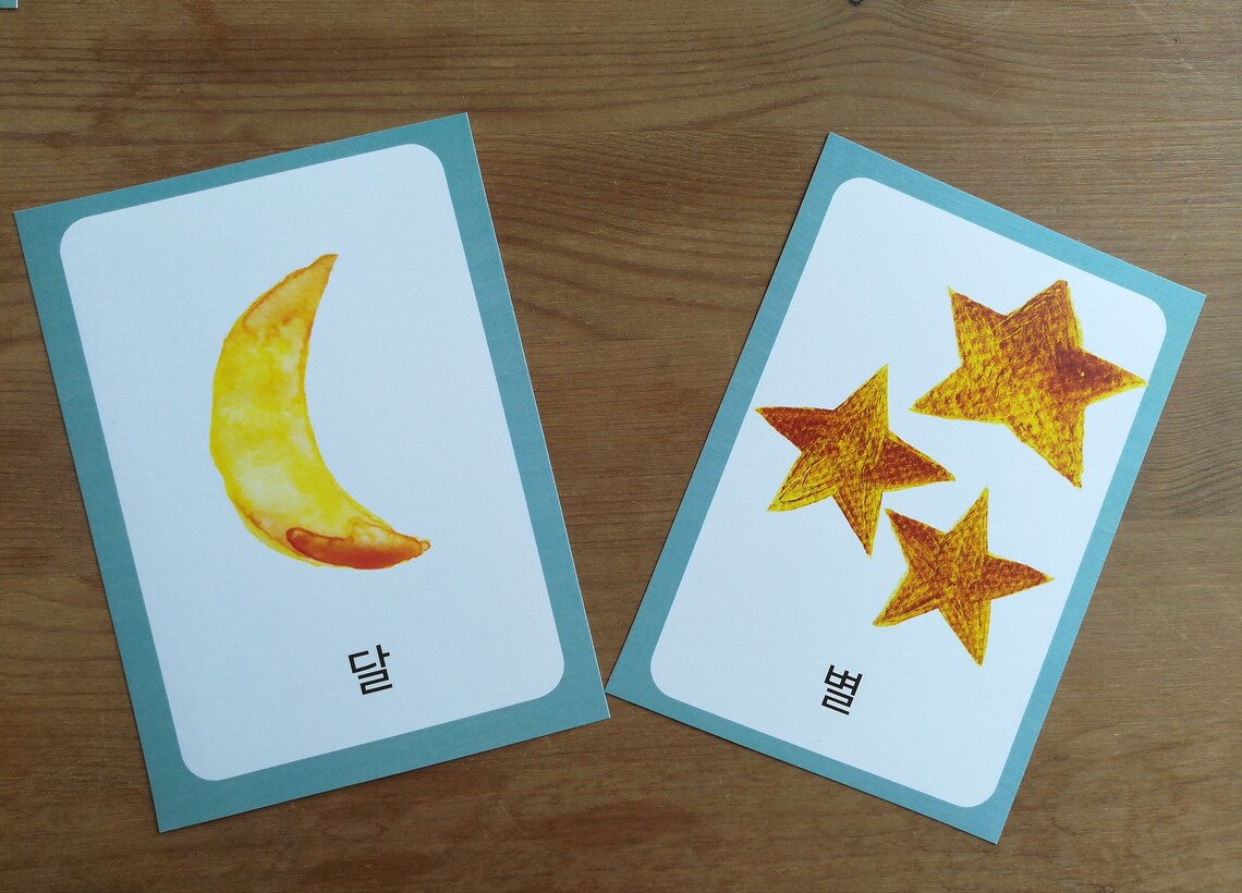 Korean Weather and Seasons Flashcards Digital Download - Etsy