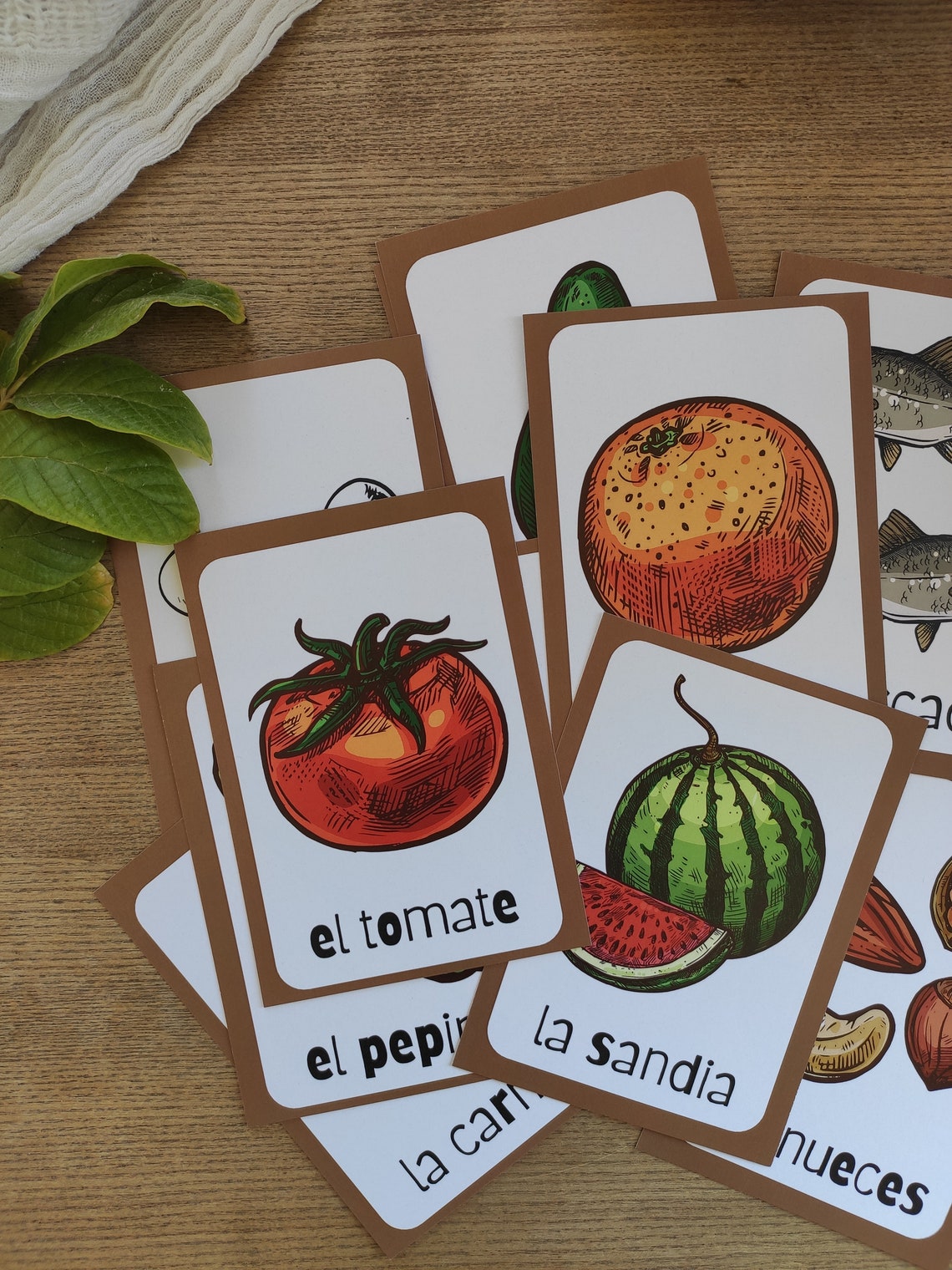 Spanish Food Flashcards Digital Download Language Learning - Etsy