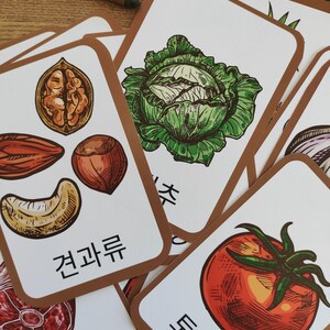 Korean Food Flashcards | Digital Download, Language, School Supplies ...