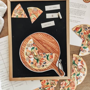 Pizza Fractions | Digital Download, Math Manipulatives, Montessori ...