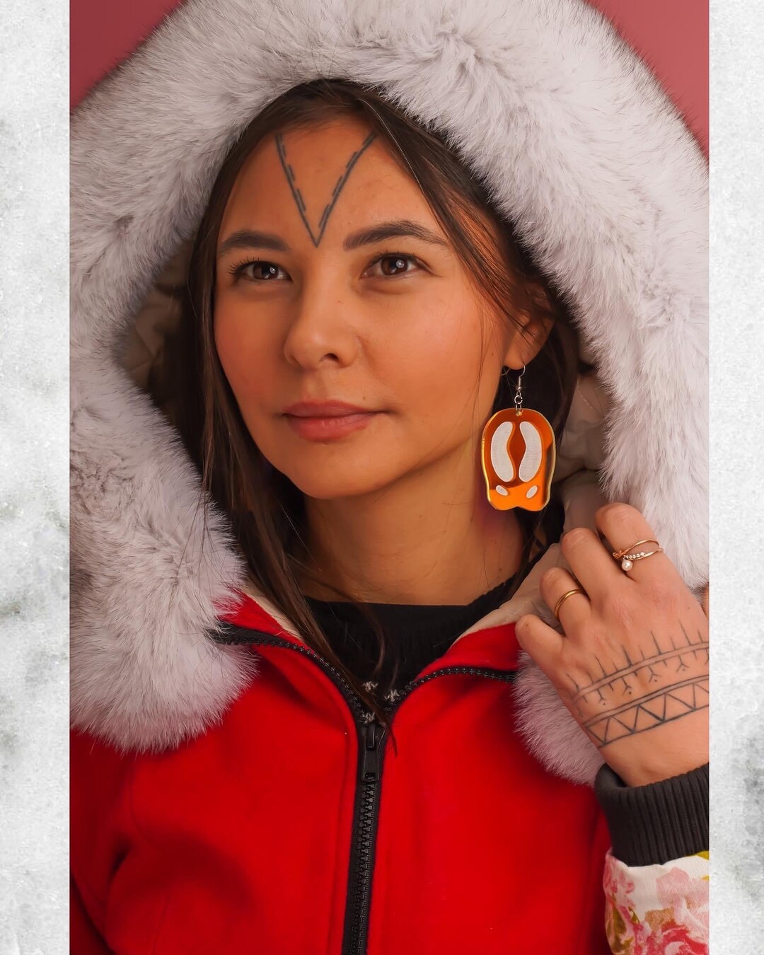 Caribou Track, Footprint, Hoof Print, Earrings, Inuit, Inuk, Indigenous, Native Made, Birthday ...