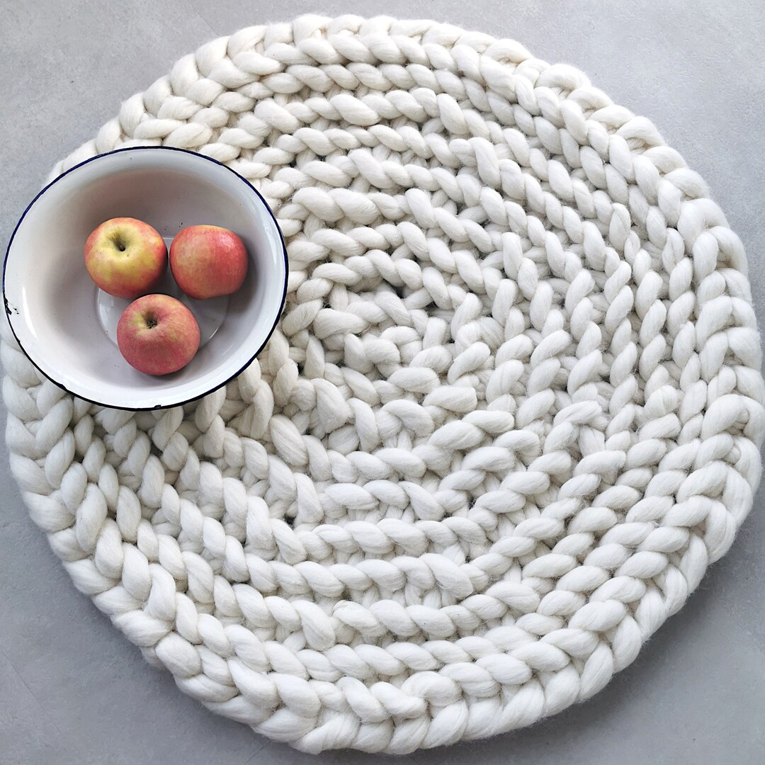 SCANDI Chunky Wool Rug Made of Pure EU Merino Wool WASHABLE Felt Wool ...