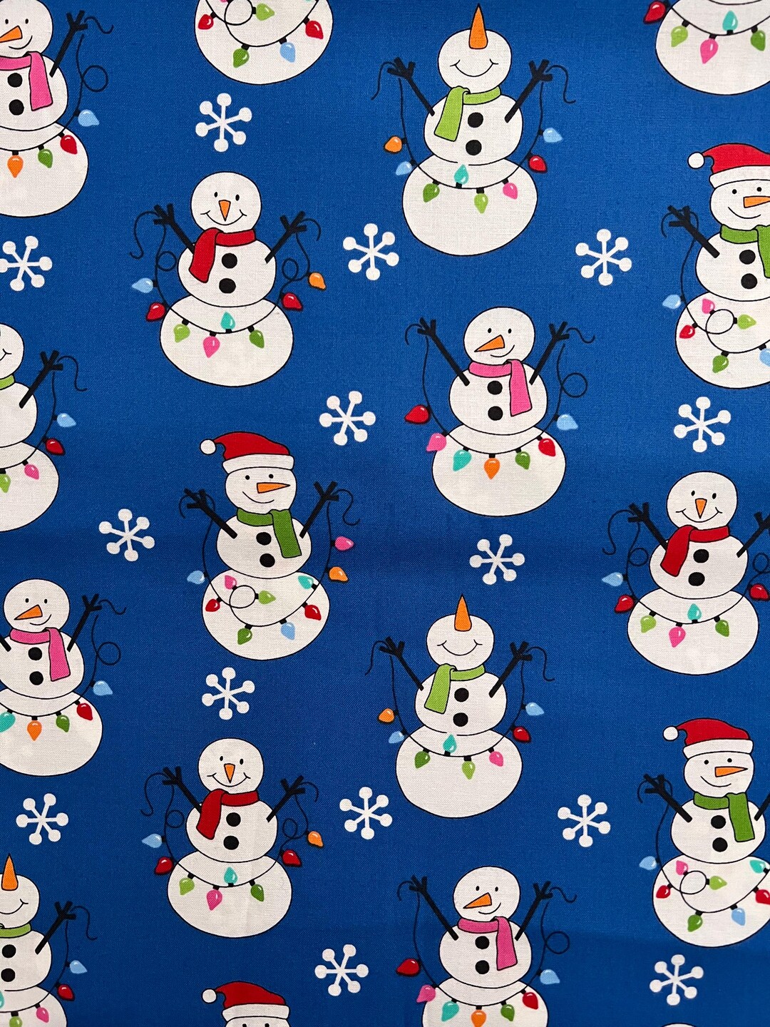 White on Blue Snowmen by Kim Schaefer for Andover Fabrics. Coordinates ...