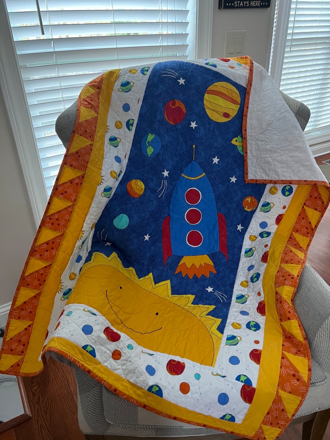 Spaced Out by Andover Fabrics. Rockets, Planets, Sun, Moon, Stars ...