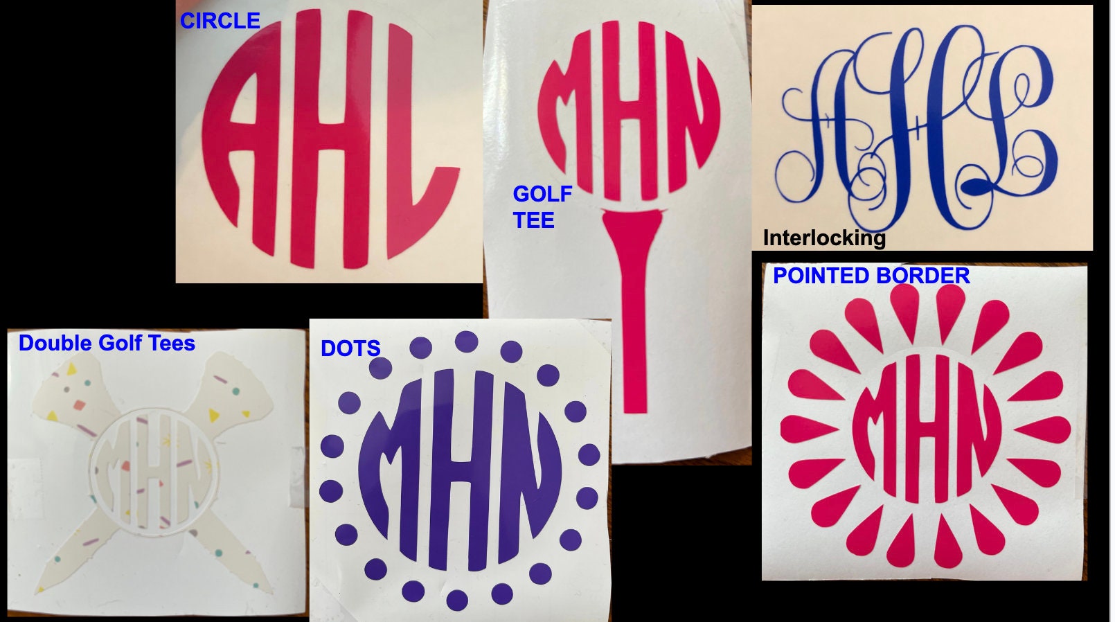 Monogram Decals - Etsy