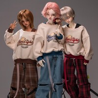 BJD HID ID75 SD17 Preorder Faux Leather Jacket/ PU Slim Pants/ Tank Top ...