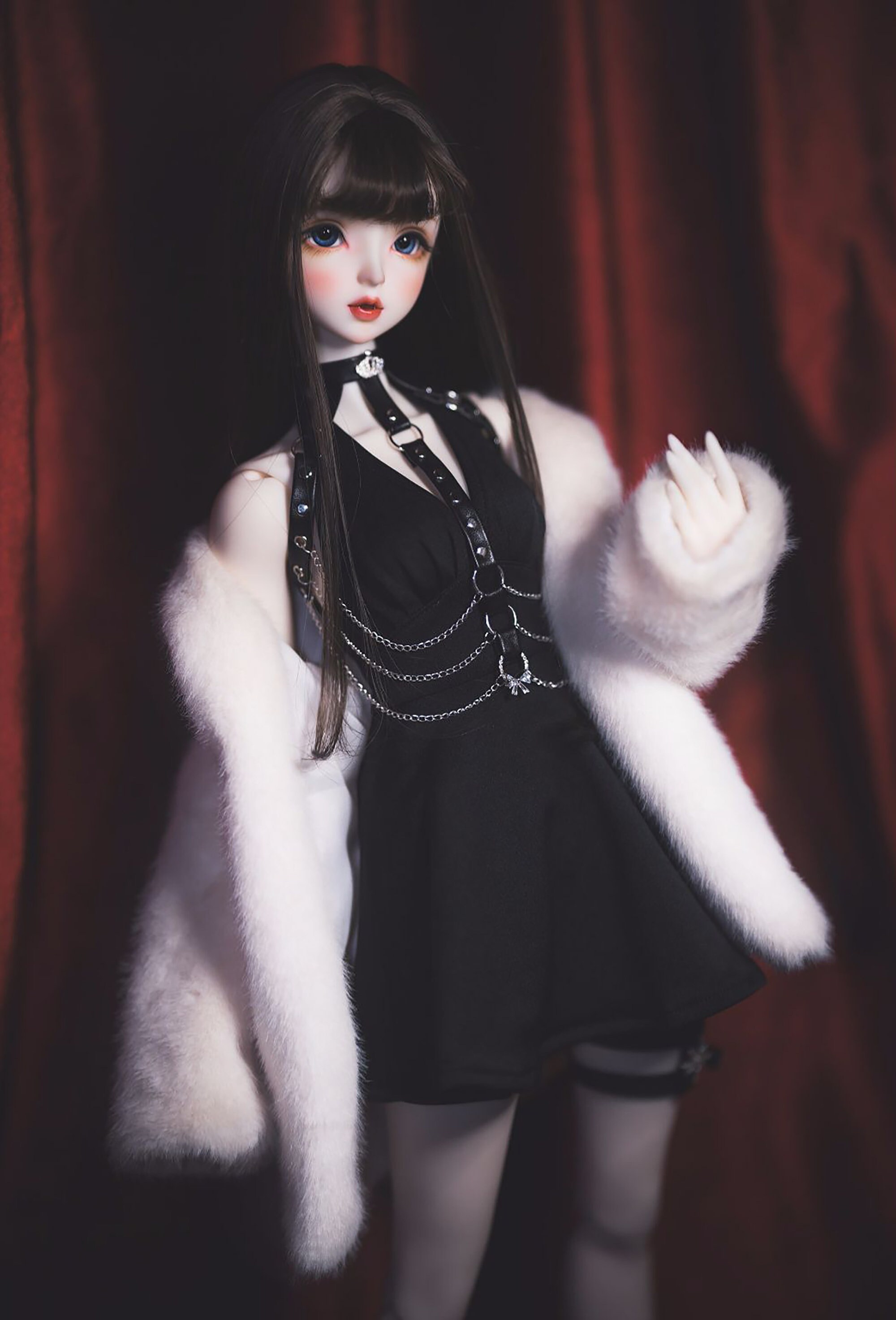 BJD 1/4 1/3 ID75 Preorder Faux Fur White Jacket MDD Dy - Etsy