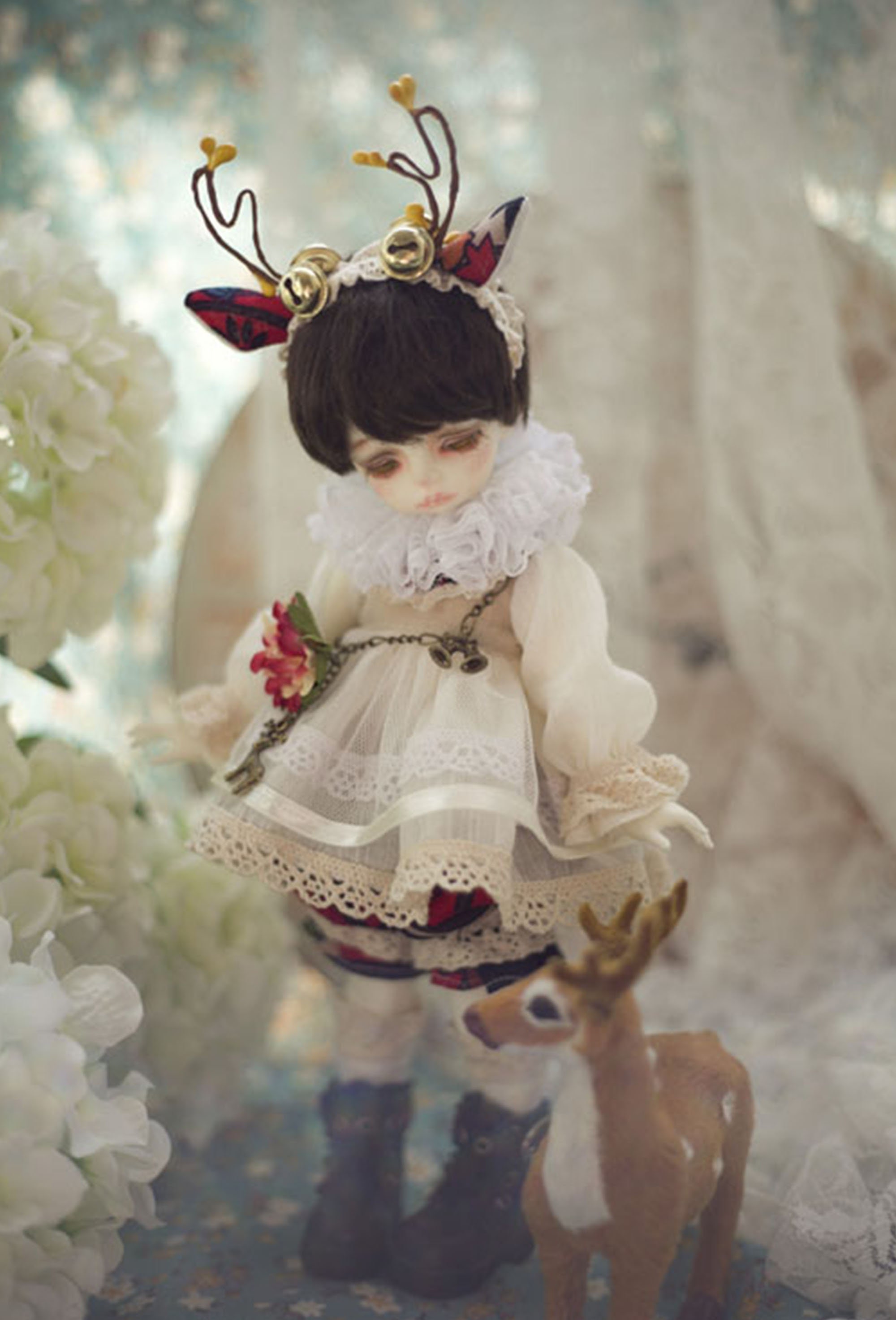 BJD 1/6 YOSD Fawn Dresses Sets Deer Christmasskirts Headband - Etsy