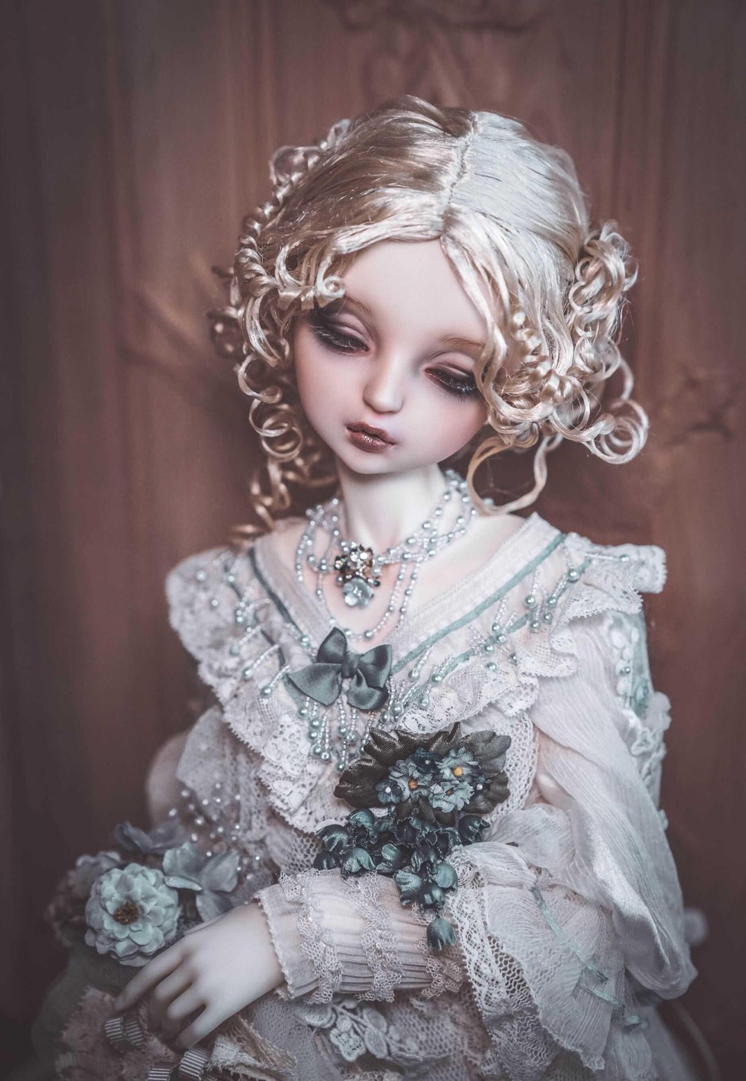 1/3 Preorder Wig Crafted Braided Rose Hair Bjd Retro Rococo Edward Era ...